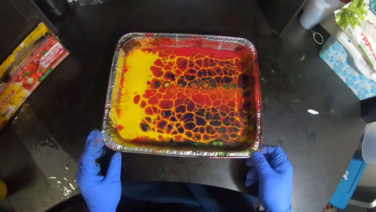 How to do Lava Cells! Multicolor Cell Webbing. - Disc Golf Dyers Guild