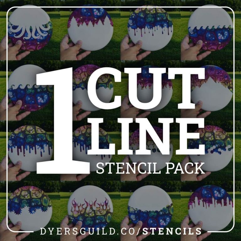 One Cut Line Stencils - Disc Golf Dyers Guild